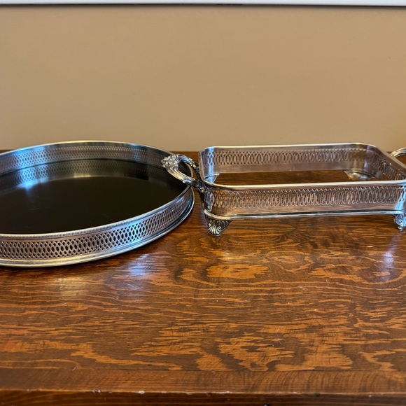 Dining | Elegant Silver Serving Trays | Poshmark